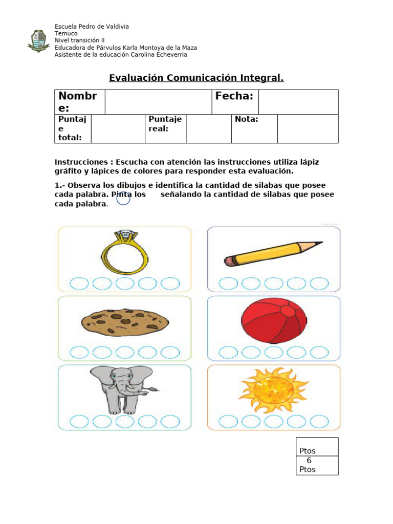 Evaluación Comunicación Integral | PDF
