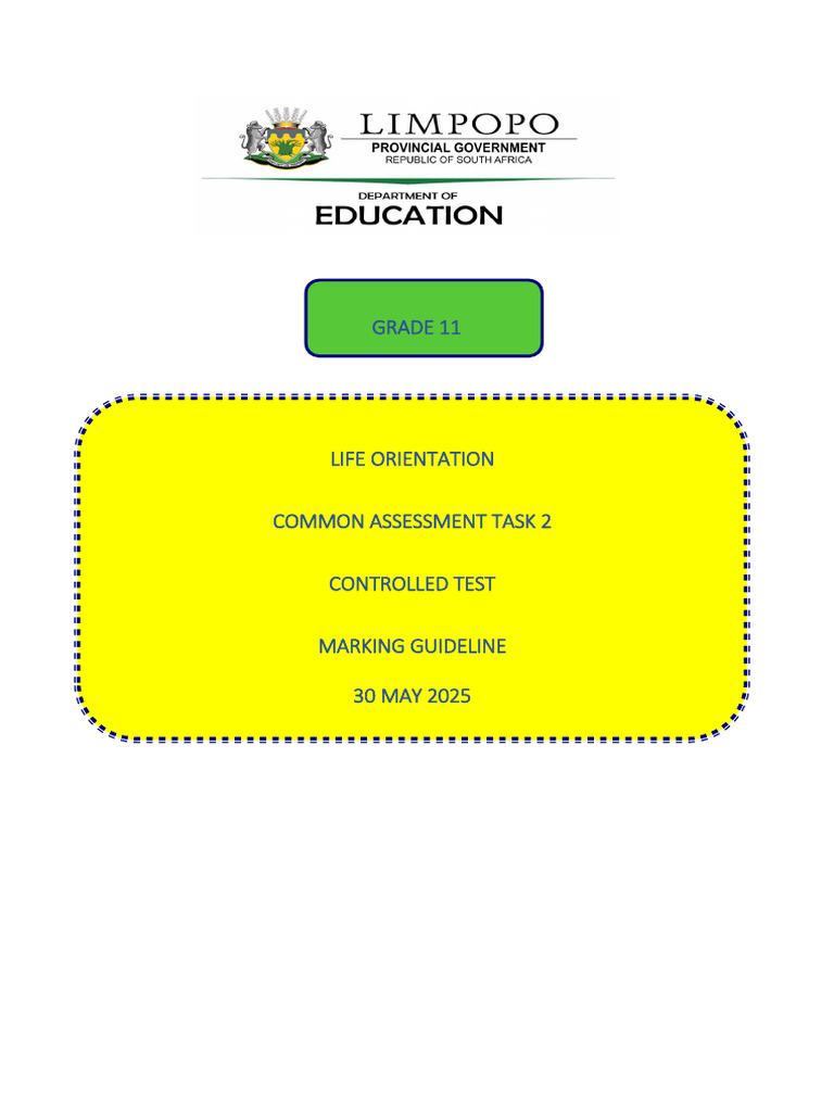 2025 Grade 11 June Controlled Test Marking Guideline | PDF | Climate ...