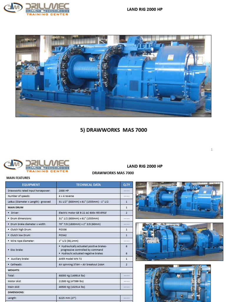 Drawworks MAS7000 - EN | PDF | Clutch | Brake