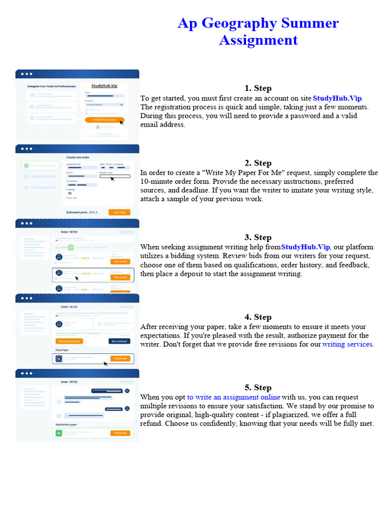 AP Geography Summer Assignment | PDF