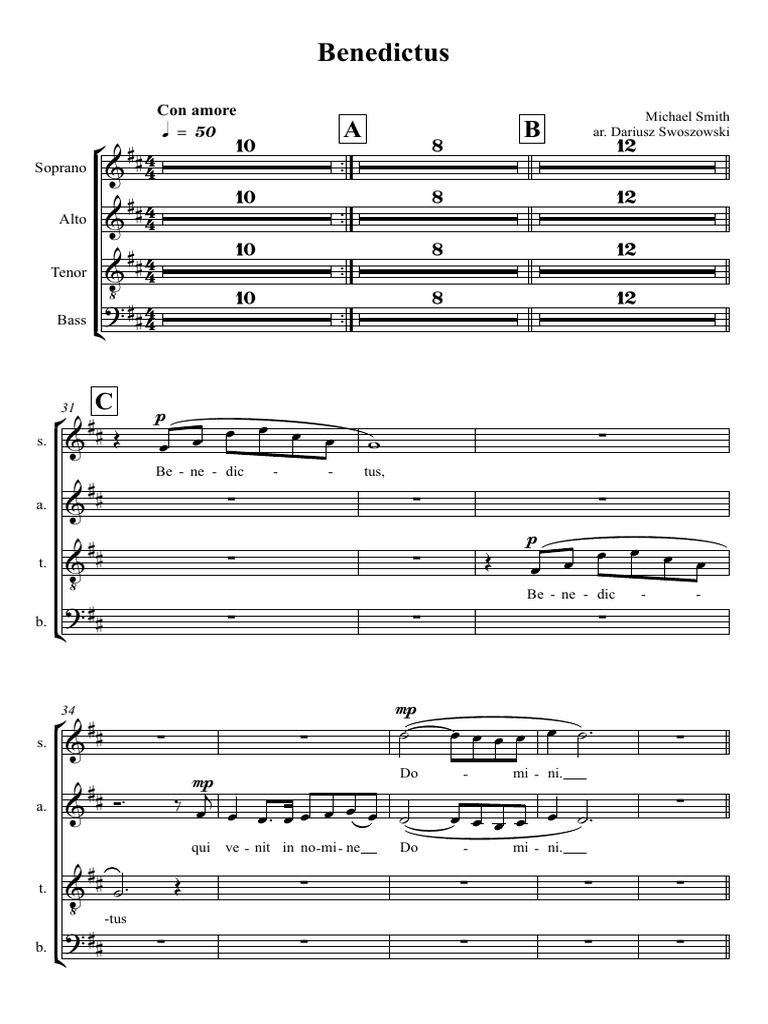 Karl Jenkins Benedictus - Choir | PDF