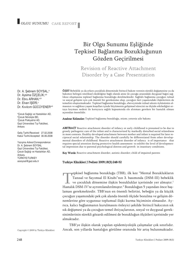 Bir Olgu Sunumu Esliginde Tepkisel Bagla | PDF