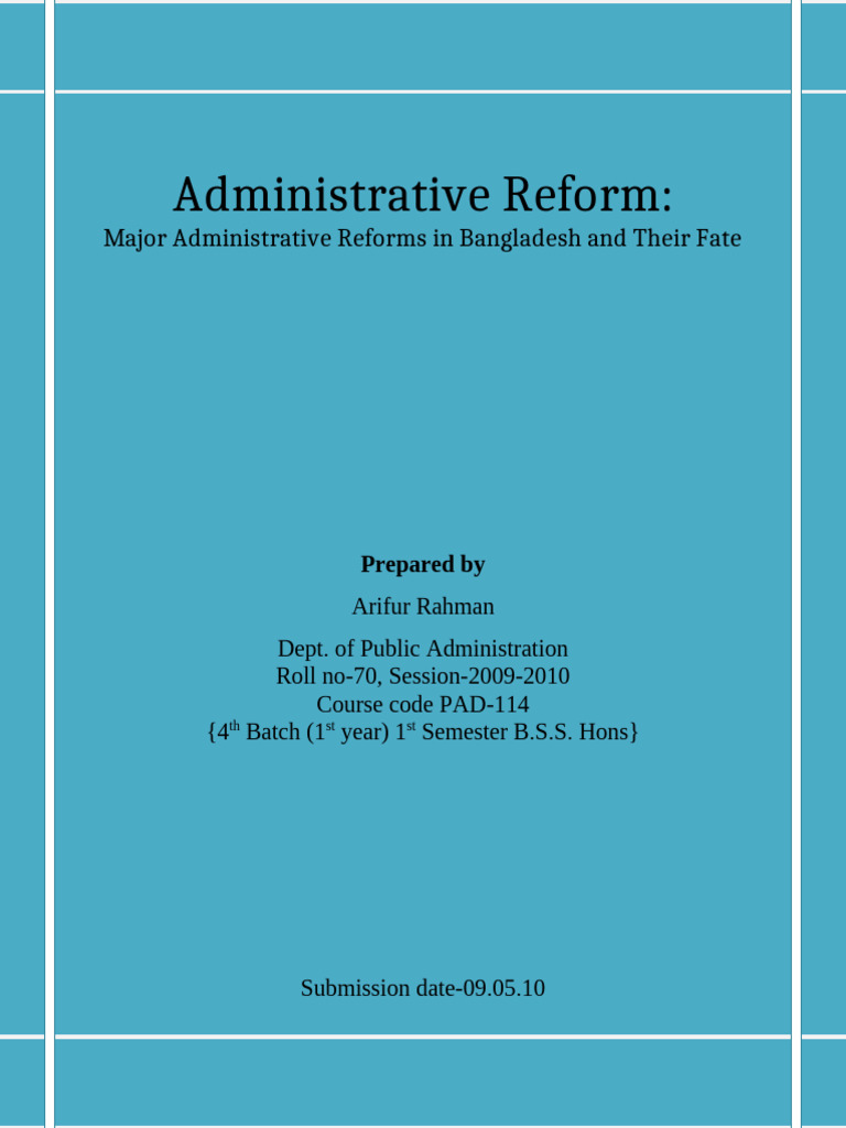Administrative Reform Major Administrati | PDF | Cost Of Living | Civil ...