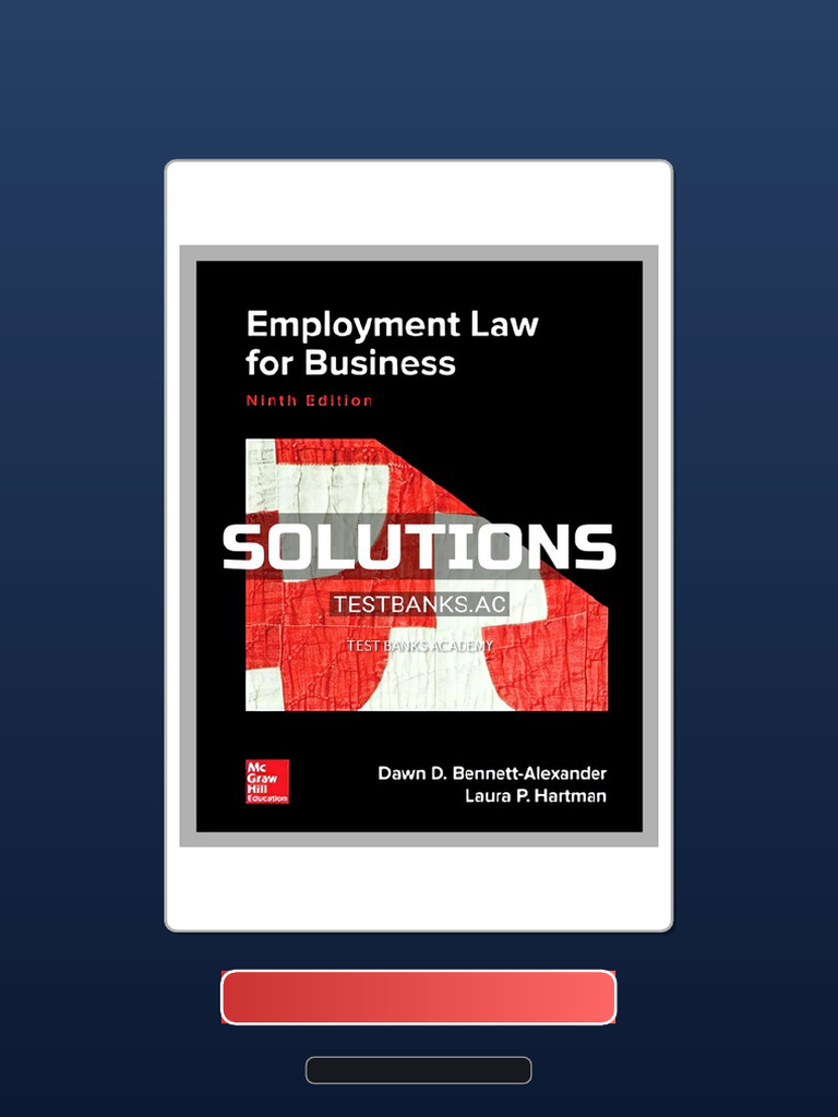 Complete Bundle Solutions Manual For Employment Law For Business 9th ...