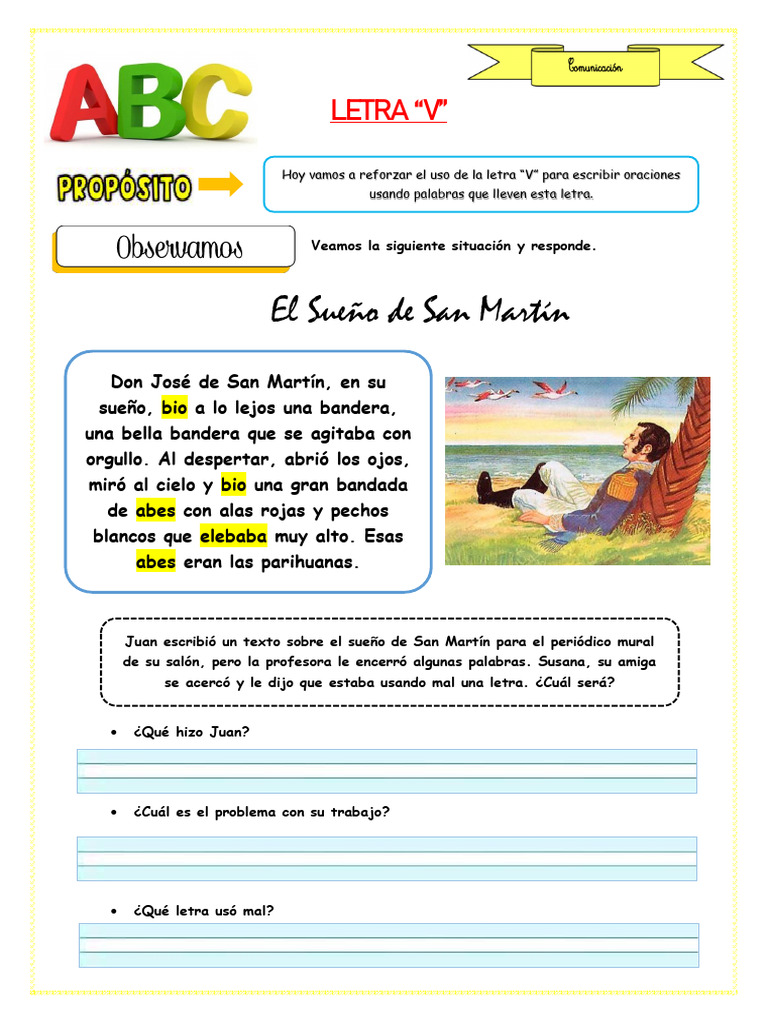 Lunes 30 Junio Ficha Letra v. | PDF