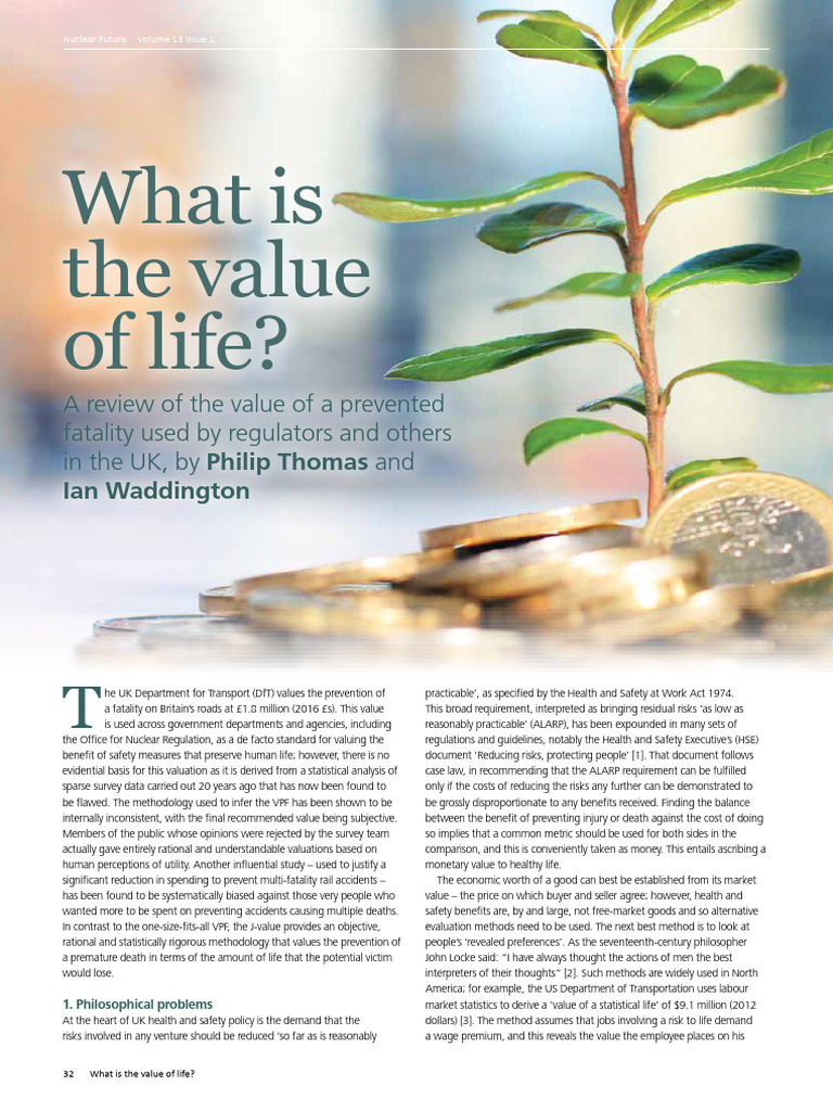 Evaluating the Value of Life in Safety | PDF | Value (Economics) | Risk