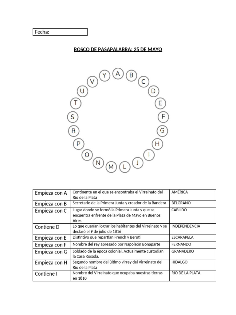 Rosco 25 de Mayo | PDF