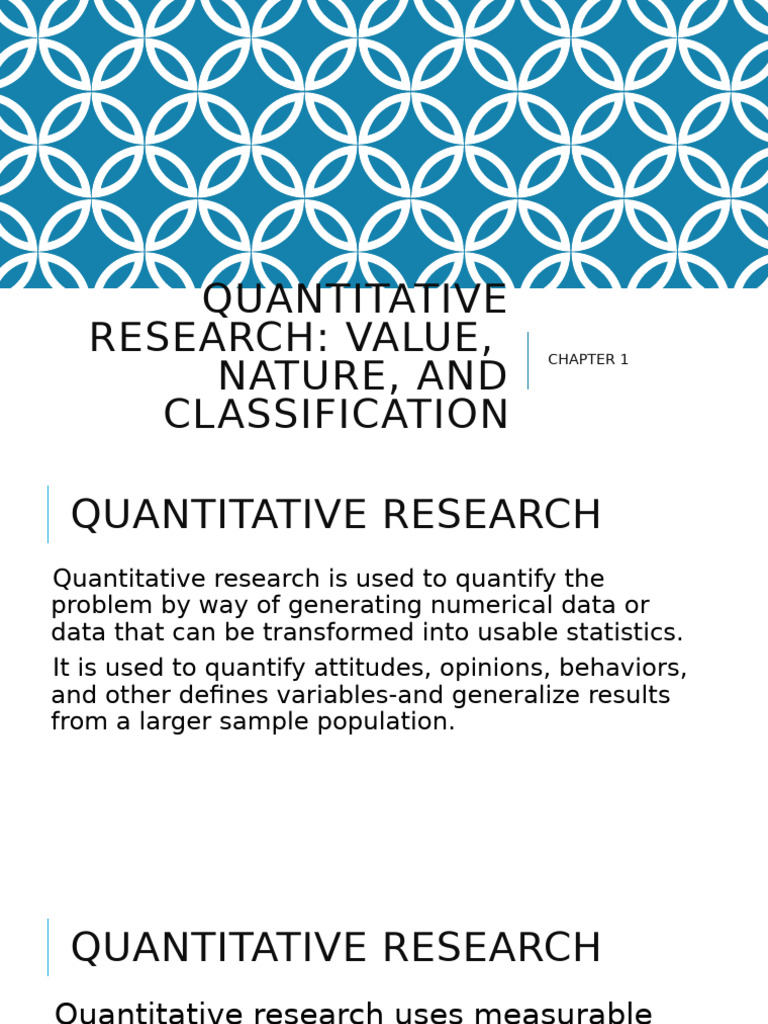 Chapter 1 Quantitative Research 2 | PDF | Quantitative Research ...