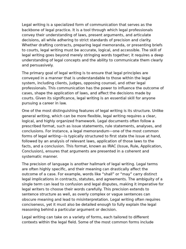 Essentials of Effective Legal Writing | PDF | Brief (Law) | Memorandum