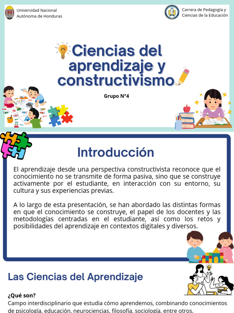 Presentación | PDF | Constructivismo (filosofía de la educación) | Aprendizaje