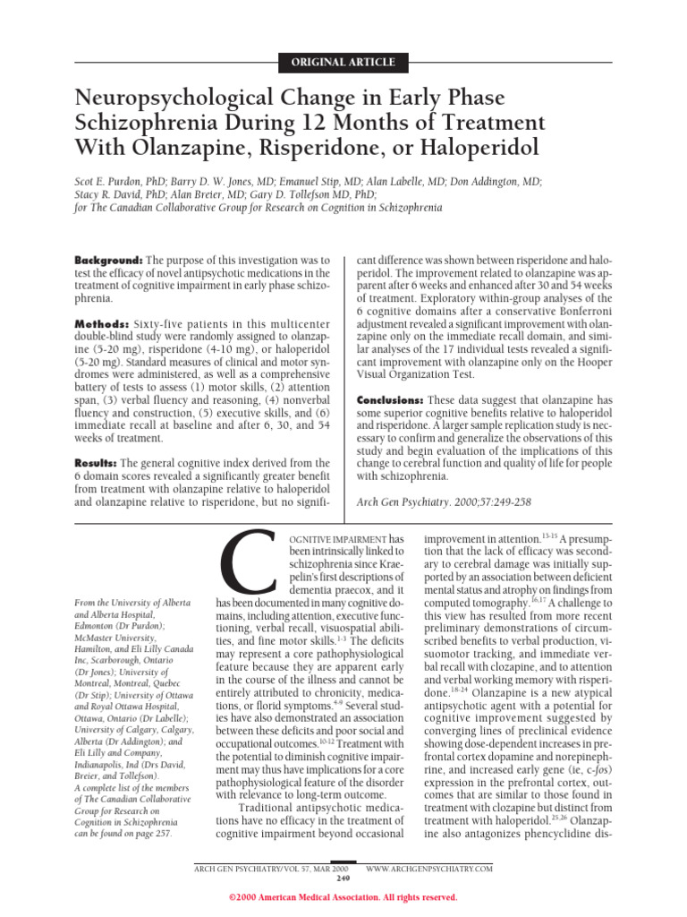 N Psych 57 Cogneuro | PDF | Antipsychotic | Schizophrenia