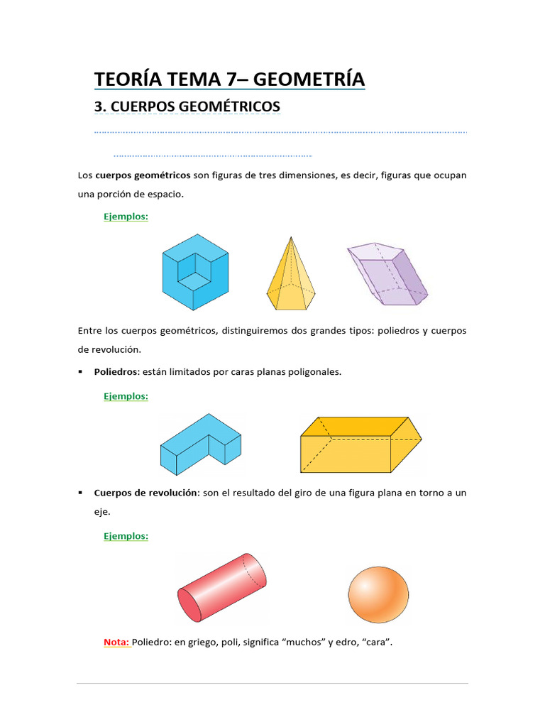 Cuerpos Geométricos en 2º ESO | PDF | Rectángulo | Geometría Convexa
