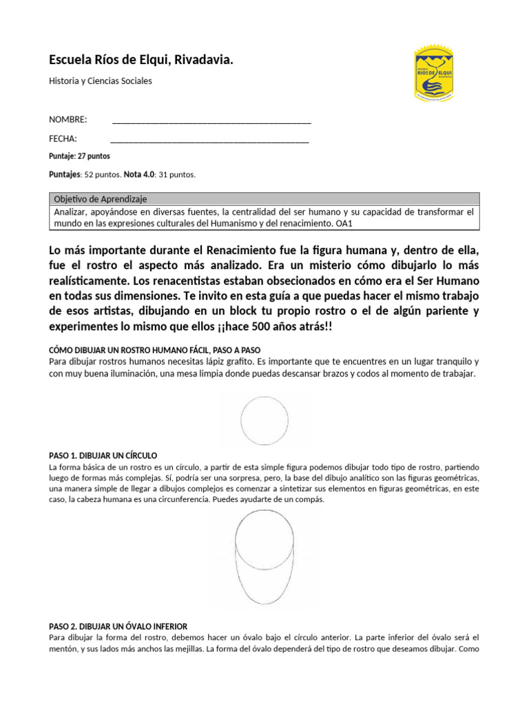 Octavo - Guía 3 (Entregada y Evaluada) | PDF | Dibujo