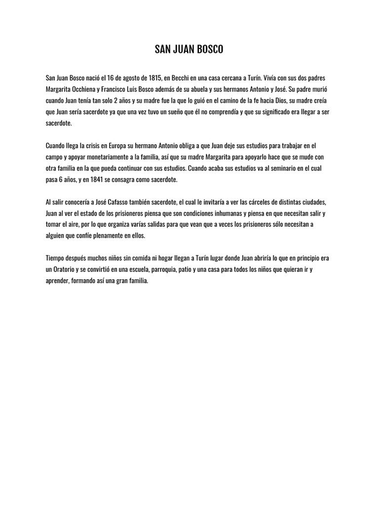 San Juan Bosco | PDF