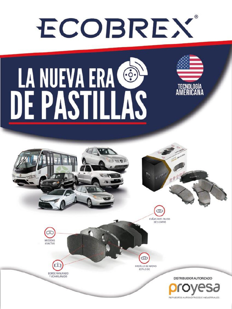 Pastillas de freno Ecobrex y aplicaciones | PDF | Vehículos de ruedas ...