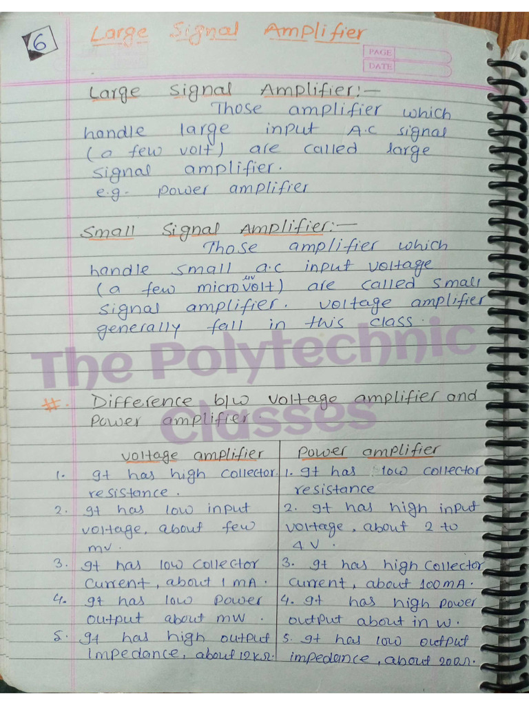 Unit 2 - Large Signal Amplifier (5th Sem - Power Electronics) | PDF