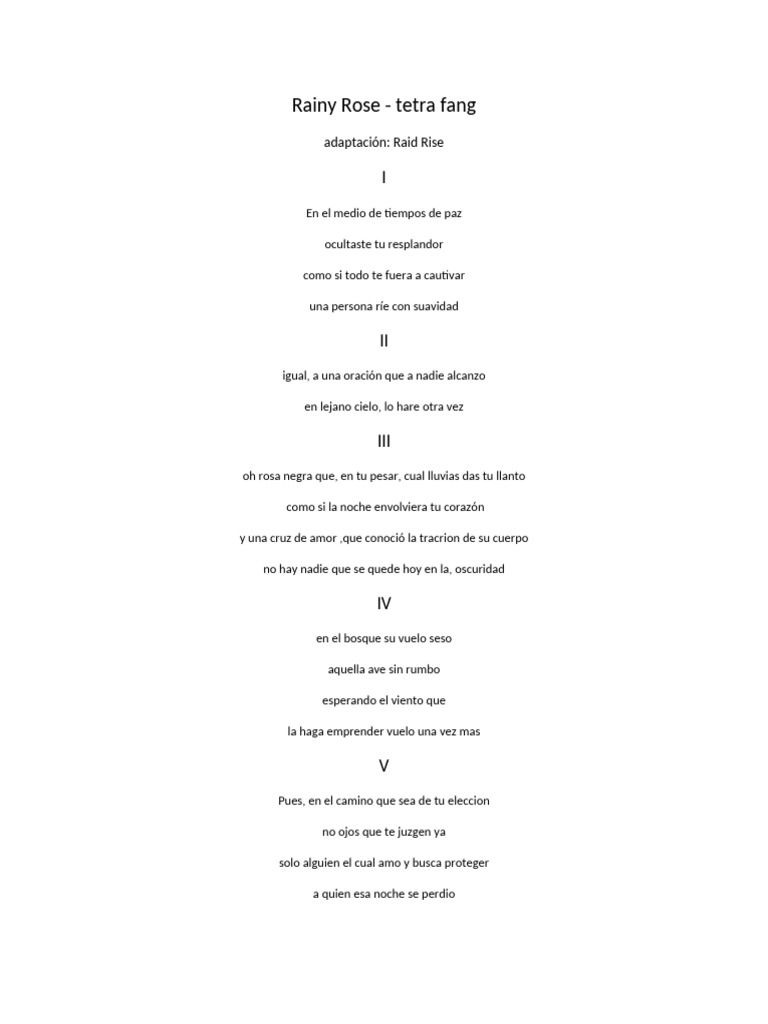 Rainy Rose Adaptacion | PDF