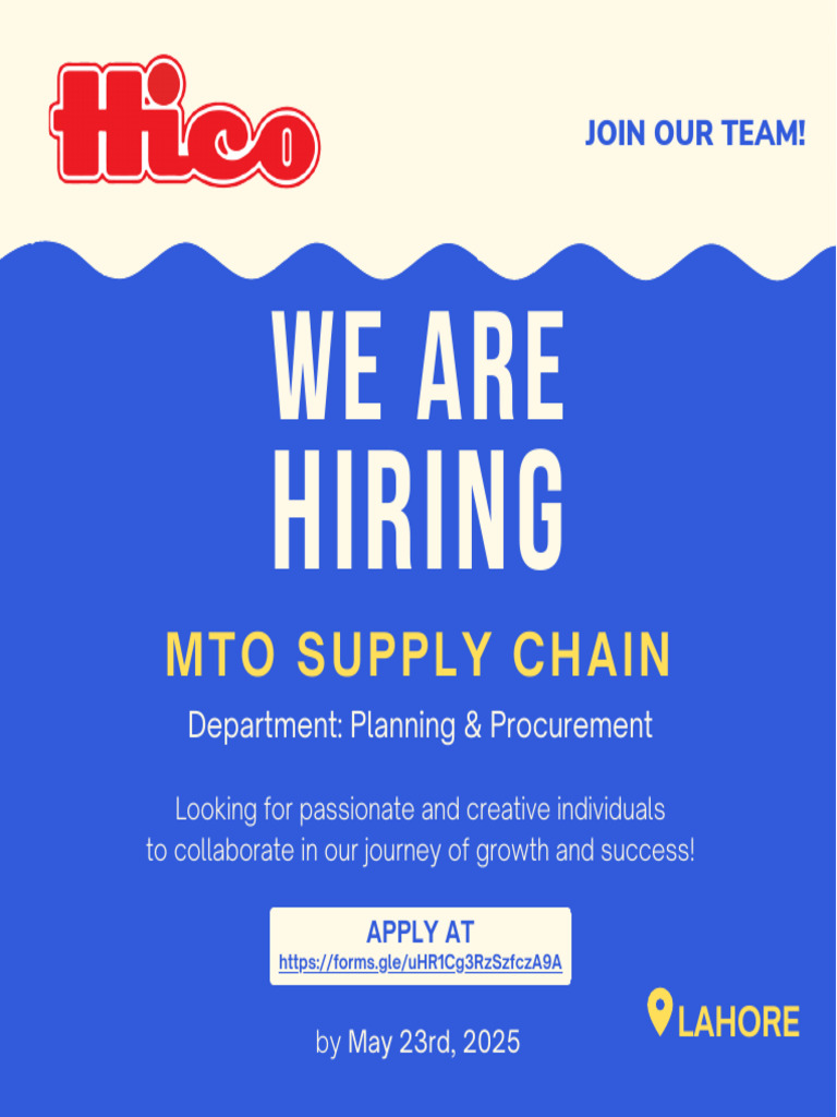 Job Ad - MTO Supply Chain | PDF