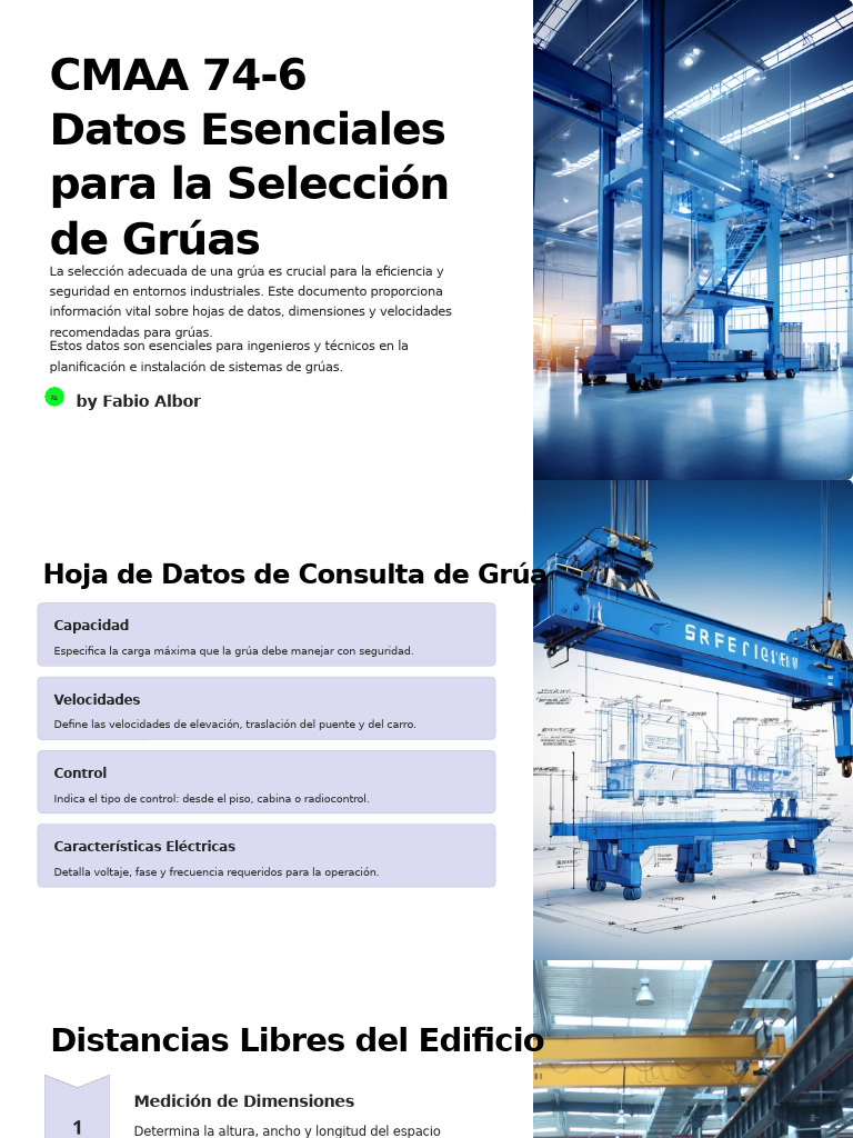 CMAA 74 6 Datos Esenciales para La Seleccion de Gruas | PDF