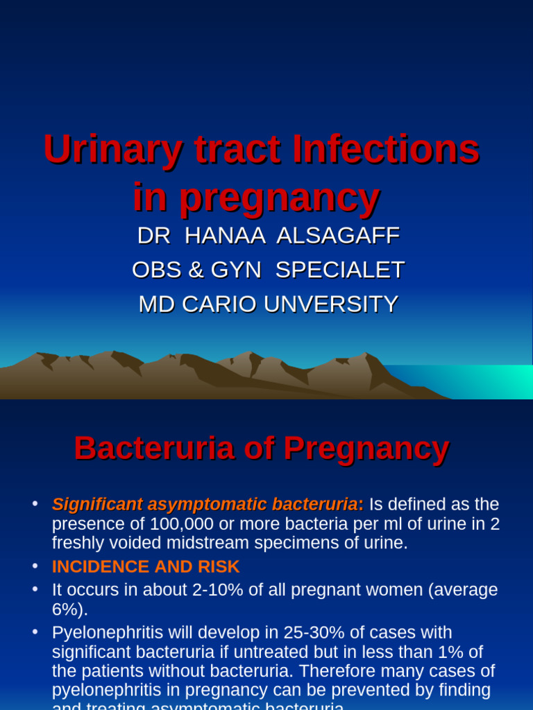 17-Urinary Tract Infections in Pregnancy | PDF | Urology | Clinical ...