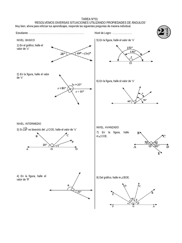 TAREA 1-2DO-UA3-2025 - Ficha de Trabajo Matemática - Propiedades de ...