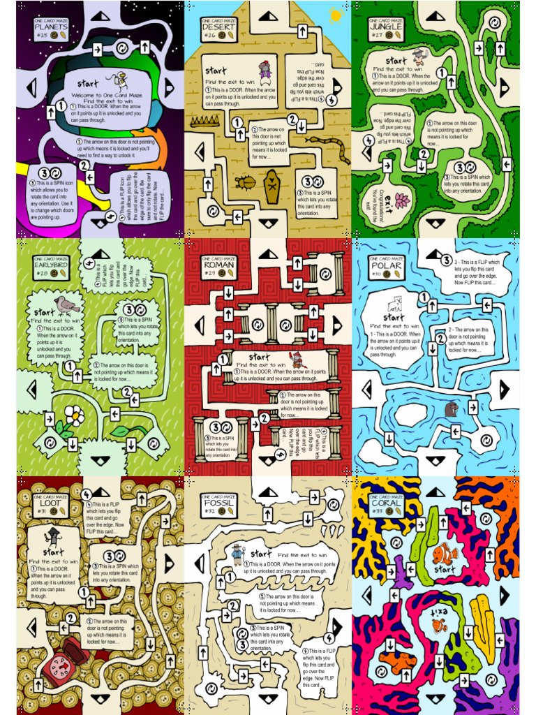One Card Maze Fledgling Letter Poker Duplex | PDF