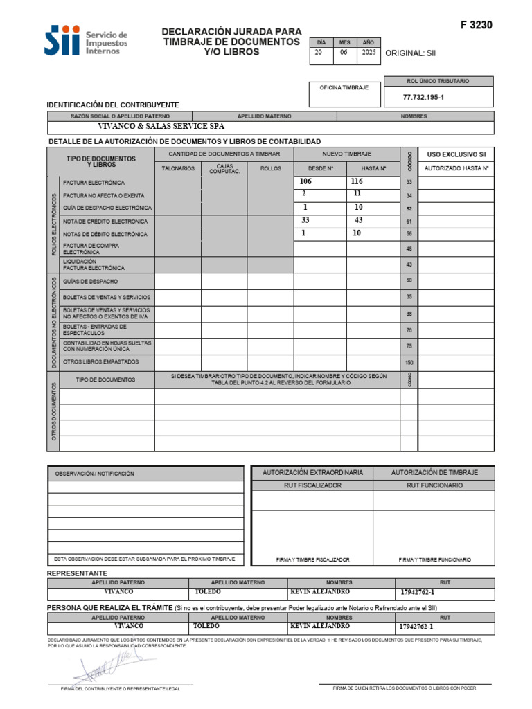 Formulario 3230 | PDF | Factura