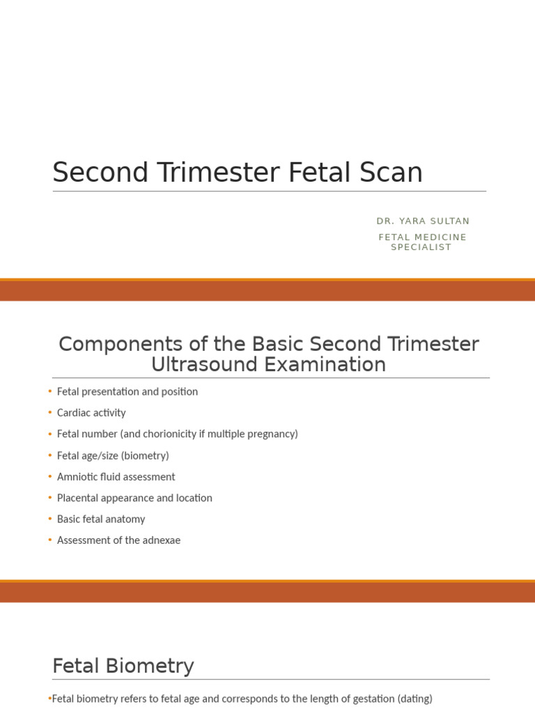 Second Trimester Fetal Scan | PDF | Diseases And Disorders | Motherhood