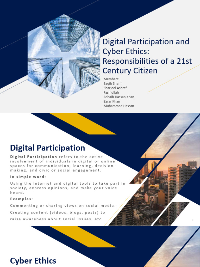 Digital Participation and Cyber Ethics Presenattion | PDF | Social ...