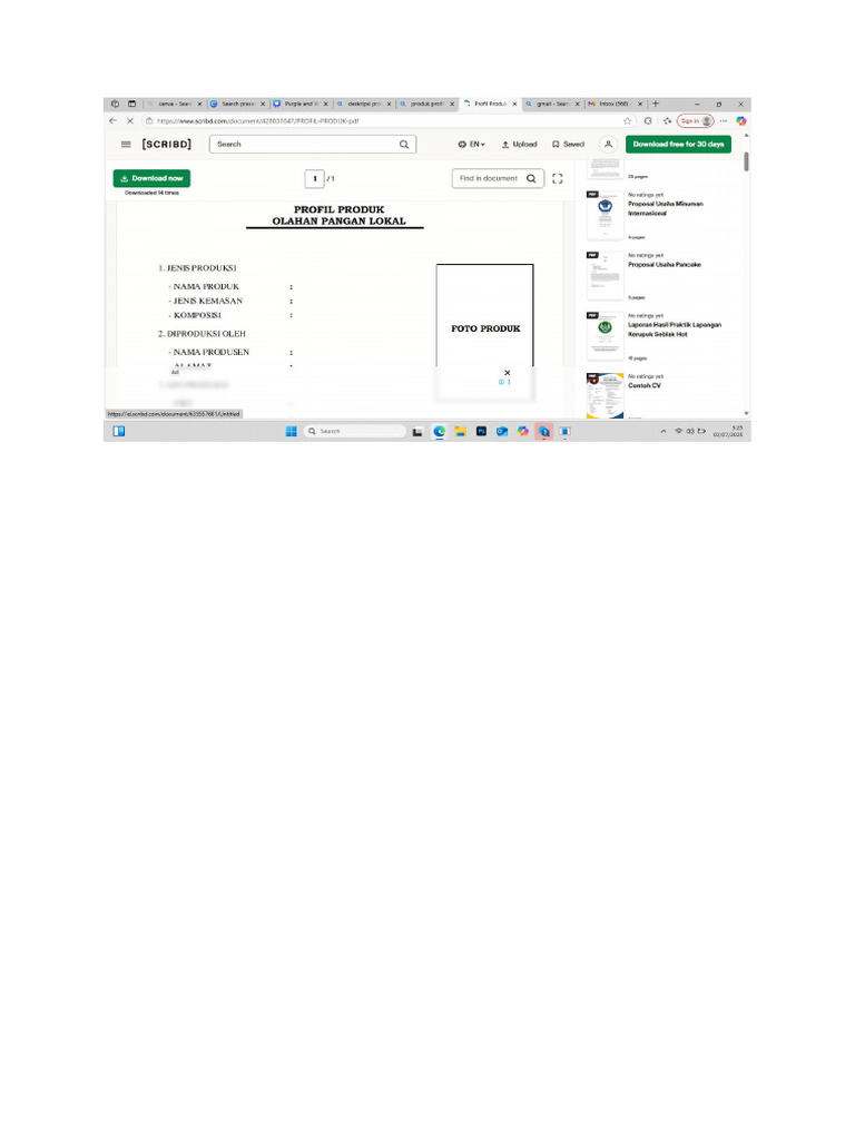 Profil Produk 1 | PDF