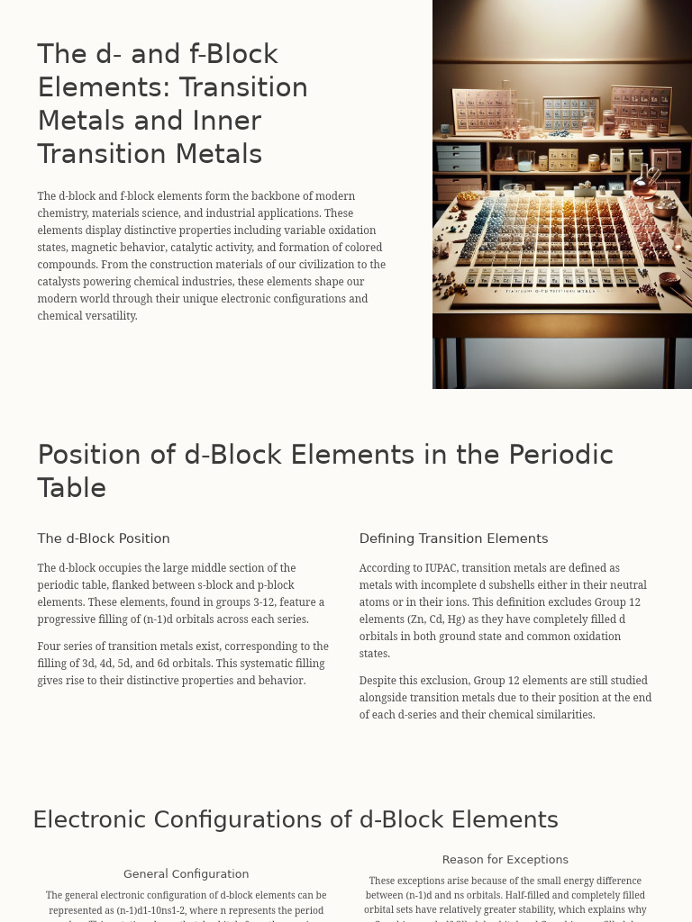 Class 12 Chemistry PPT Chapter 4 the-d-And-f-Block-Elements | PDF | Lanthanide | Transition Metals