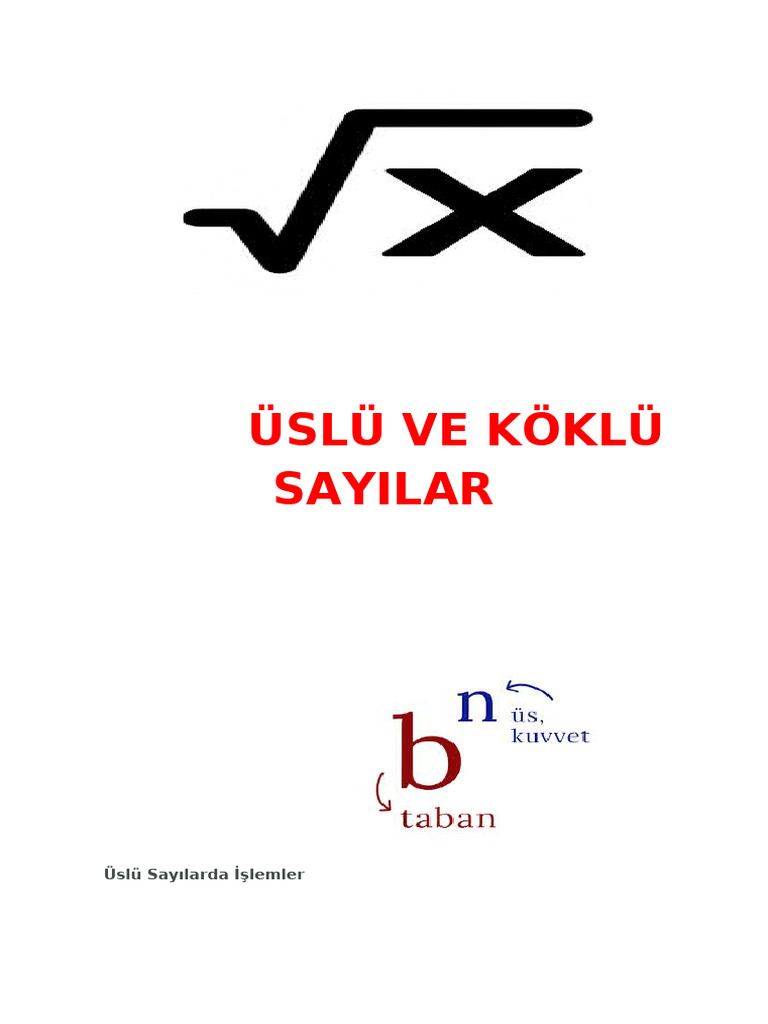 Üslü Ve Köklü Sayilar | PDF