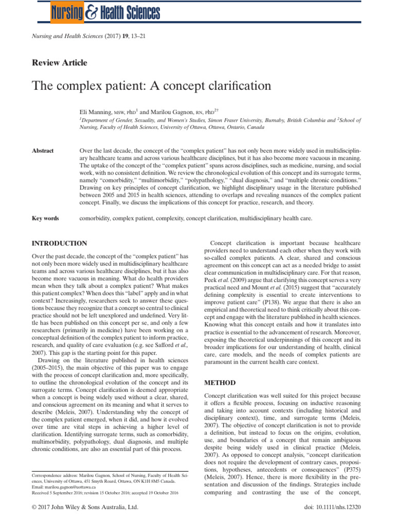 Clarifying the Complex Patient Concept | PDF | Comorbidity | Mental ...