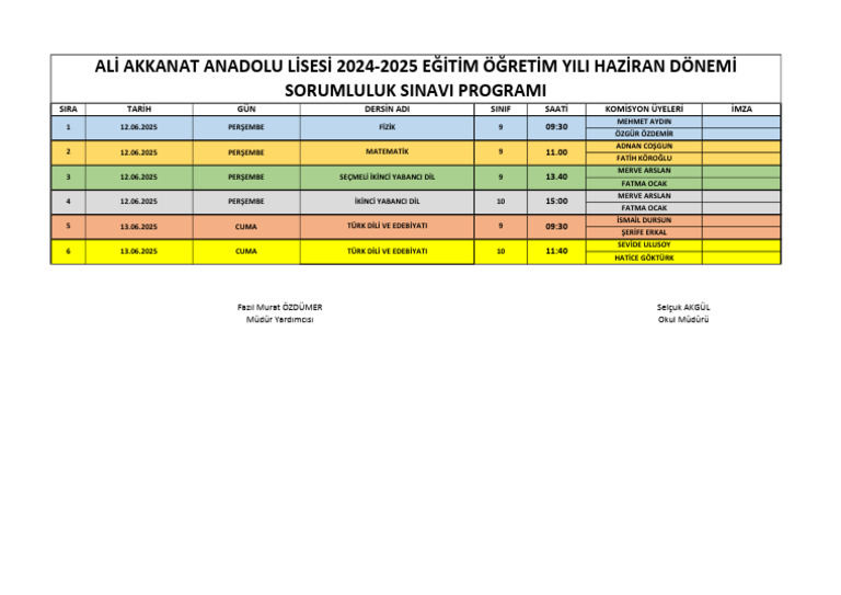 2024-2025 Sorumluluk Haziran | PDF