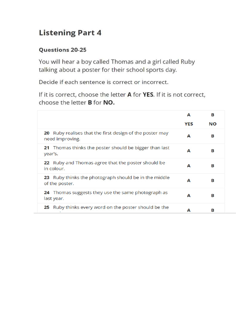 Listening Part IV | PDF