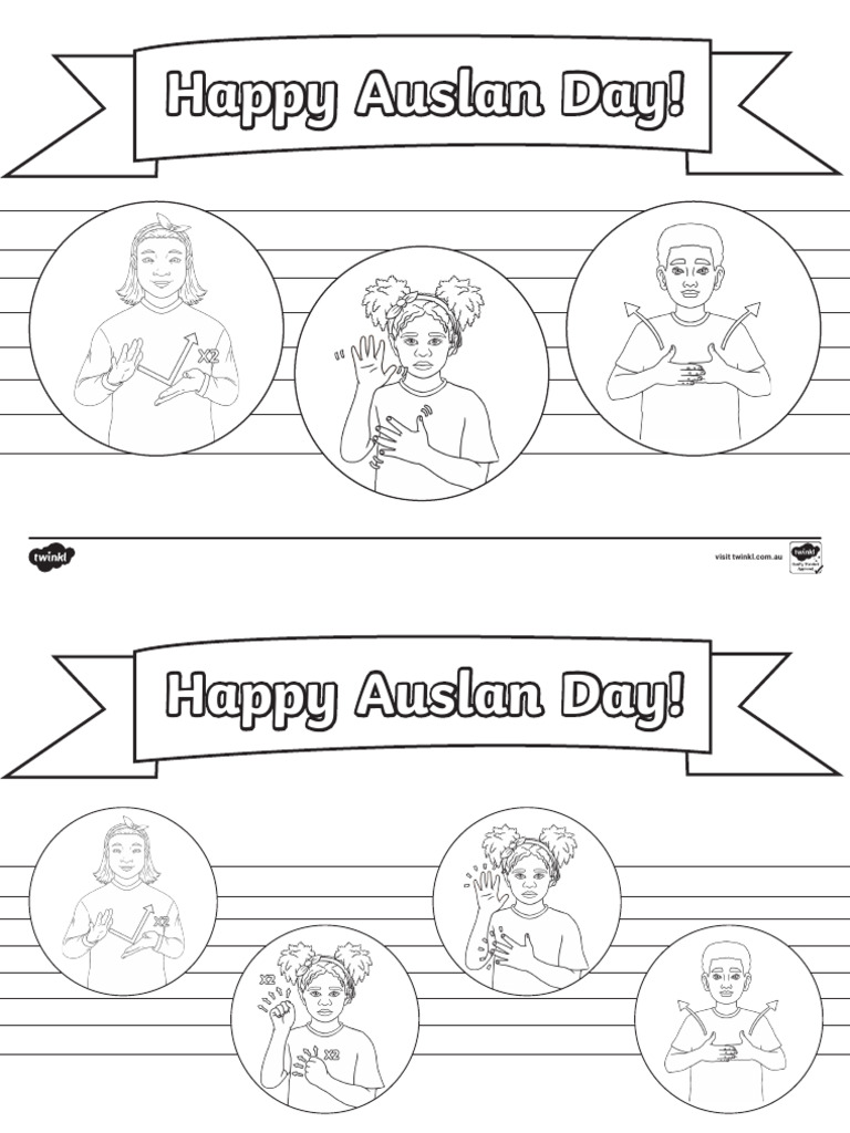 Auslan Day Colouring | PDF