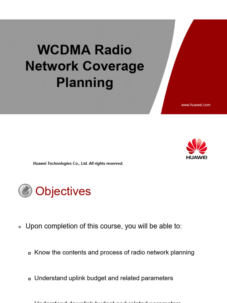 1 - OWP112010 WCDMA Radio Network Coverage Dimensioning ISSUE1.23 WOM Colombia | PDF | Decibel ...