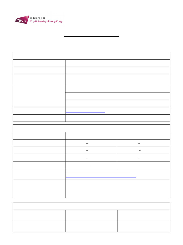 CityU Student Exchange Fact Sheet 2023-24 | PDF | Travel Visa | International English Language ...