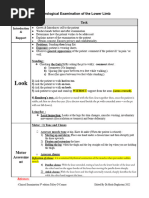 Lower Limb Neurological Examination OSCE Checklist Geeky Medics | PDF | Human Leg | Neurology