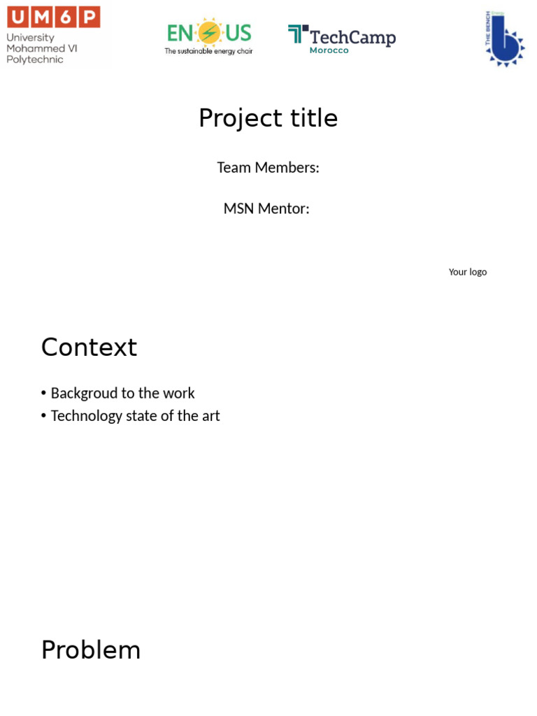 TechCamp-Bench Pitch Presentation | PDF