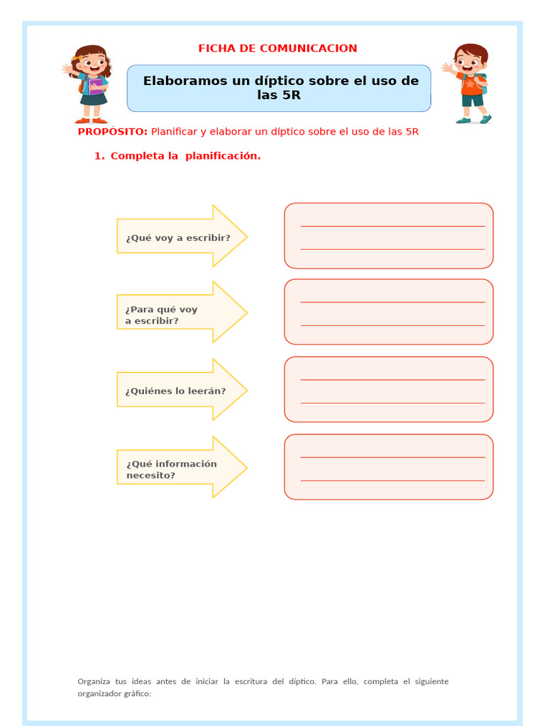 Ficha para Elaborar Un Diptico | PDF