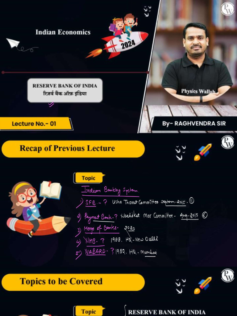 Reserve Bank of India - Class Notes1 | PDF