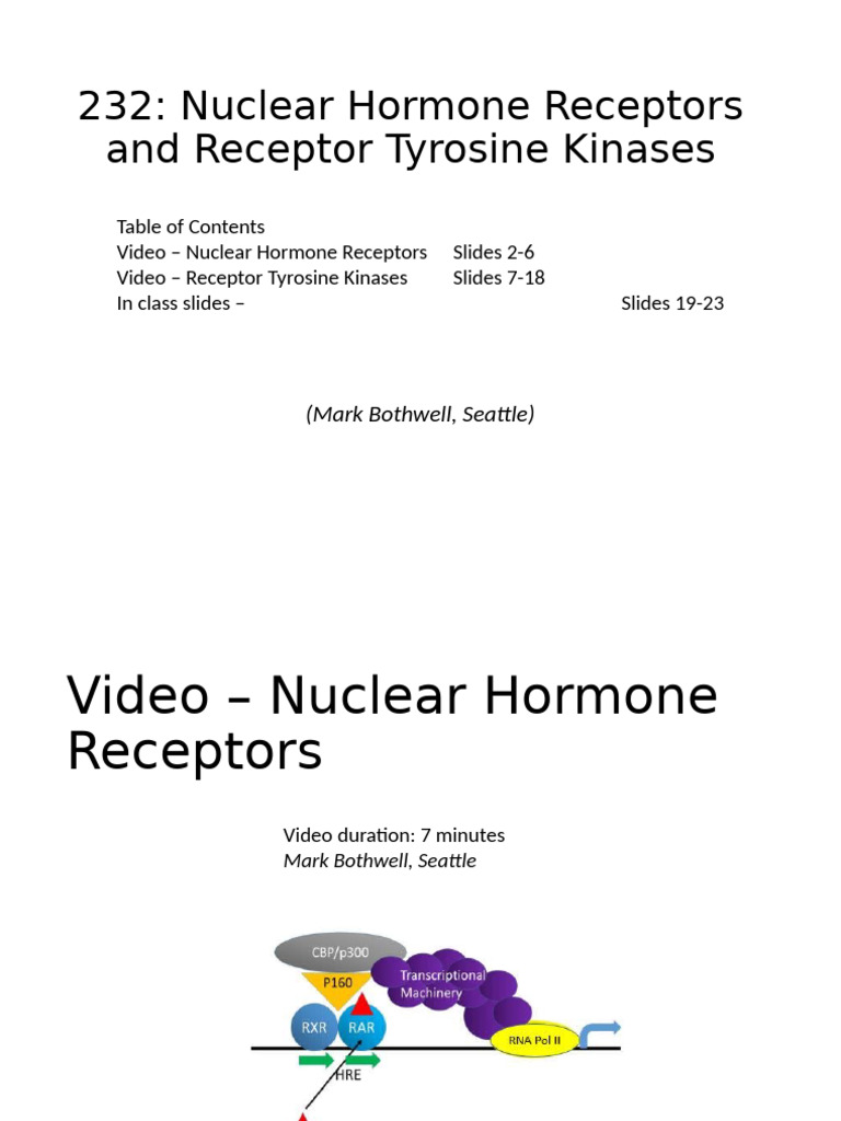 Cell Phys - Signal Transduction 2.RTKs and Steroid Hormones Slides ...