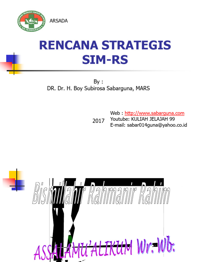 Rencana Strategis SIM-RS 2017 | PDF