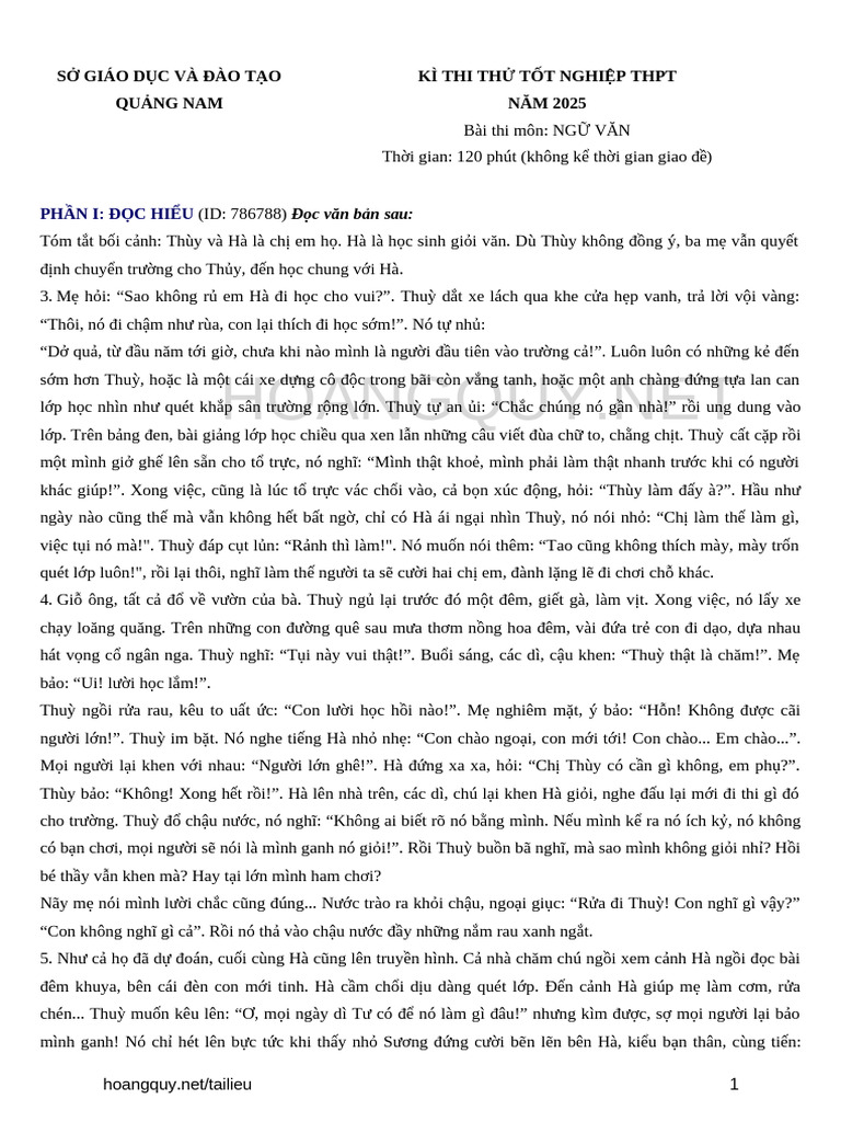 DE-VA-HD-GIAI-de-thi-thu-tot-nghiep-thpt-2025-mon-ngu-van-so-quang-nam | PDF