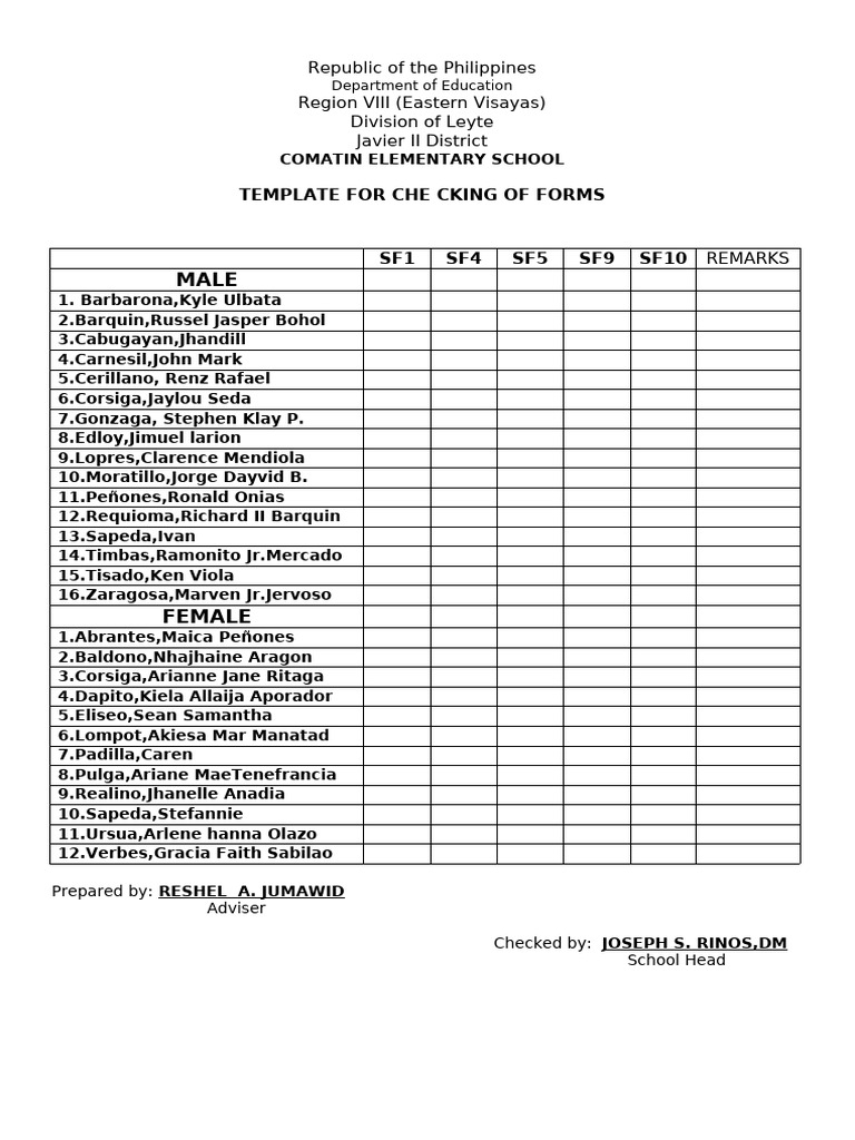 Attendance Template for 2024 | PDF
