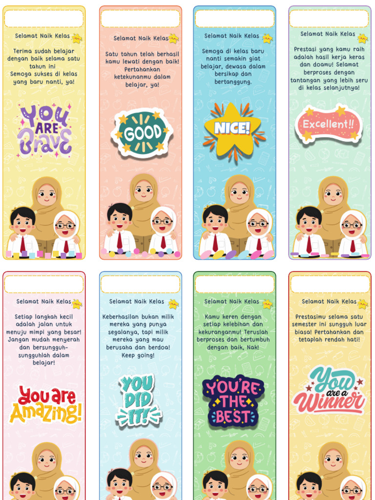 Kartu Reward Kenaikan Kelas | PDF