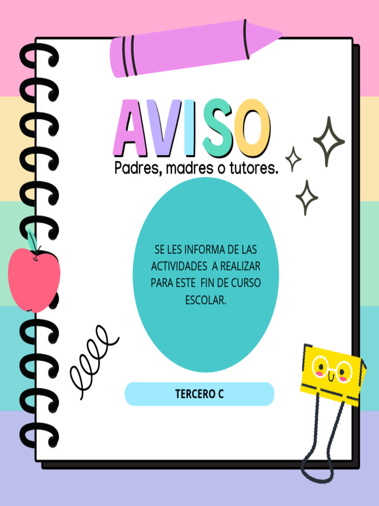 Actividades Fin de Curso Tercero C | PDF
