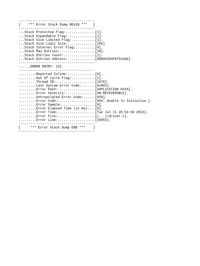 Default Error Stack-000004-000000 | PDF