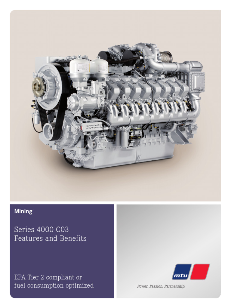 MTU Series 4000 C03 Engine Overview | PDF | Turbocharger | Fuel Economy ...
